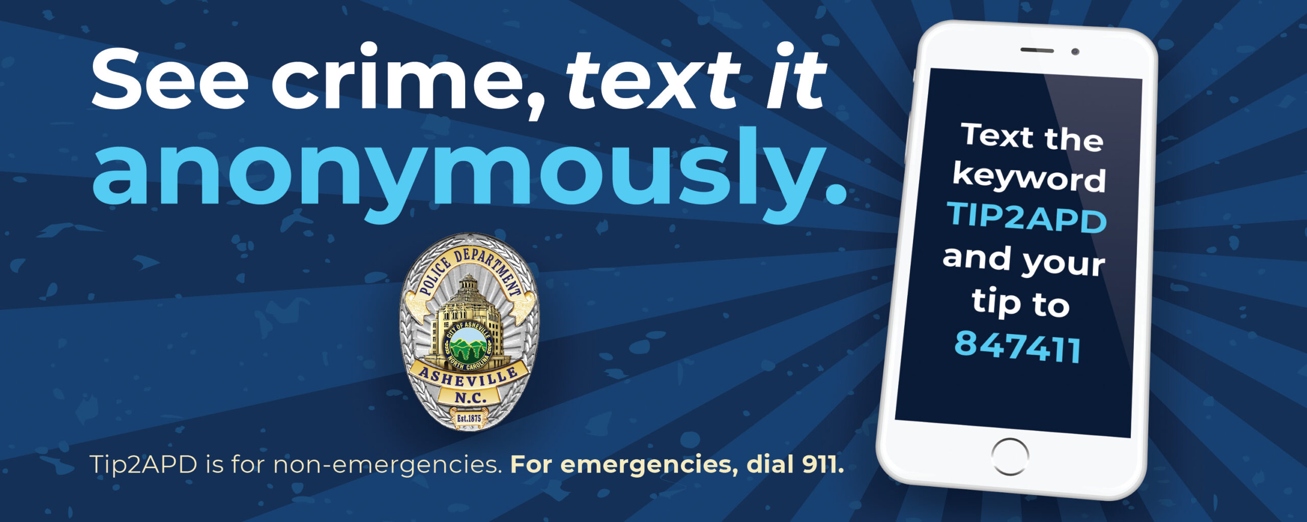 Report crime using TIP2APD - The City of Asheville