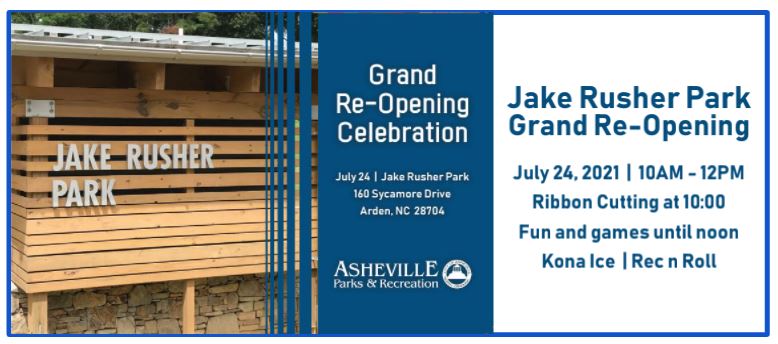 Asheville Parks & Recreation announces ribbon cutting for Jake Rusher ...
