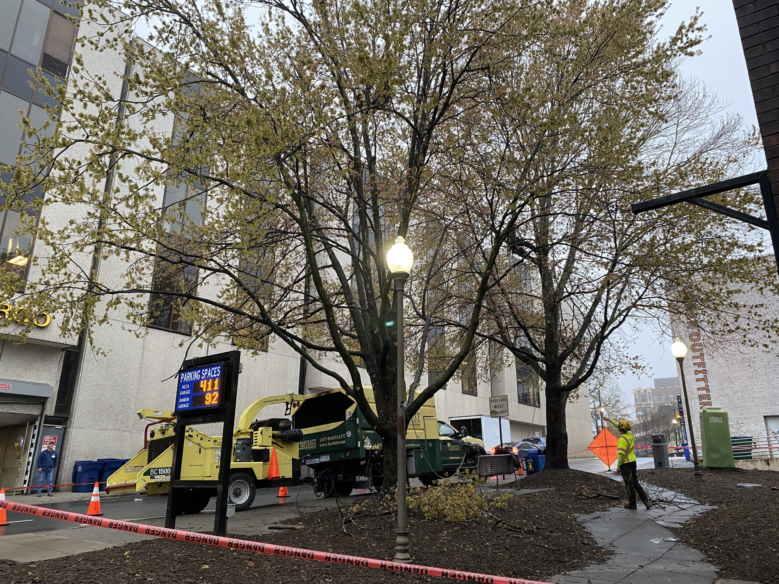 Progress continues on the downtown restroom project at College Street ...